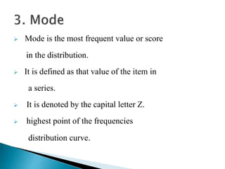 Measures of central tendency | PPT
