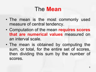 Measures of central tendency | PPTX