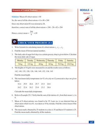 Measures of central tendency - STATISTICS | PDF