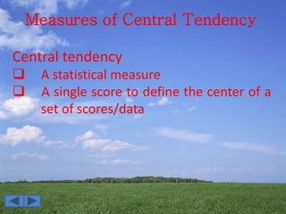 Measures of central tendency | PPT