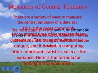 Measures of central tendency | PPT