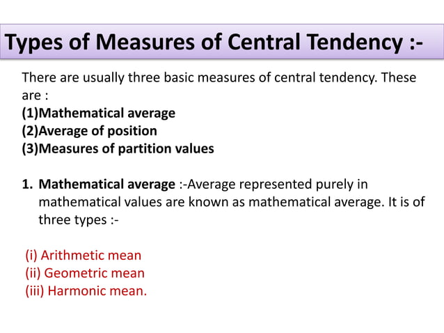 Measures of central tendency | PPTX