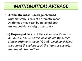 Measures of central tendency | PPTX