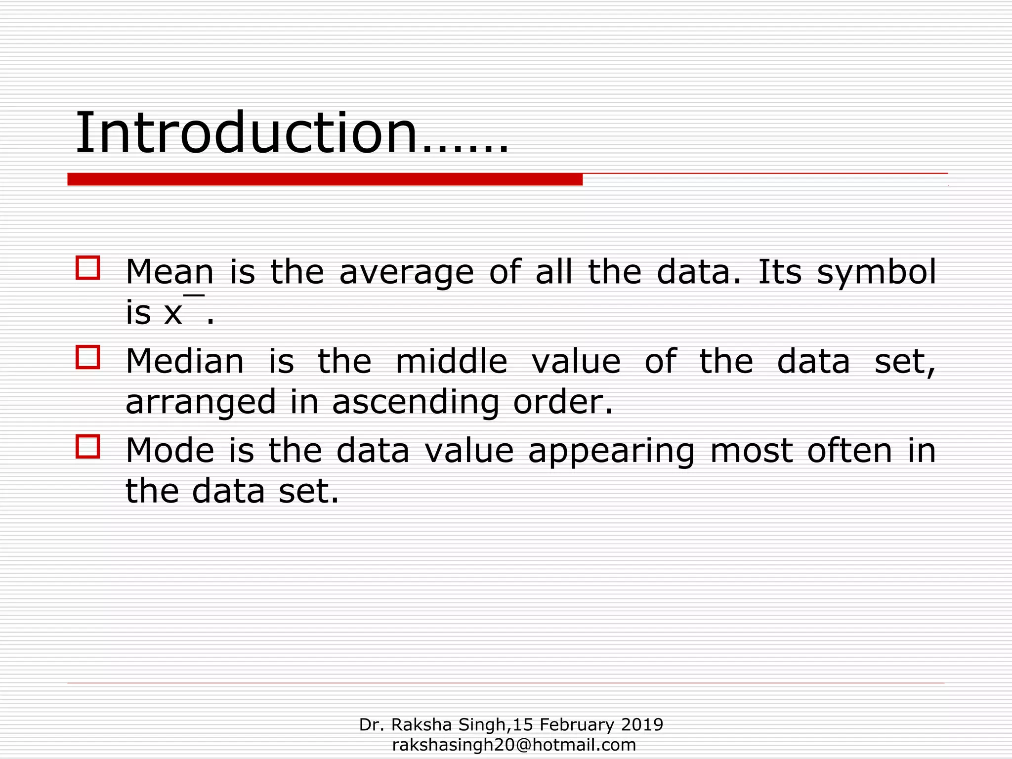 Measures of central tendency | PPT