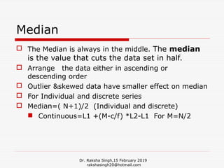 Measures of central tendency | PPT