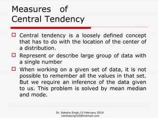 Measures of central tendency | PPT