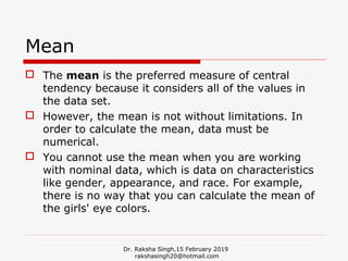 Measures of central tendency | PPT