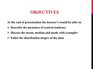 Measures of central tendency in Stat.pptx | Free Download