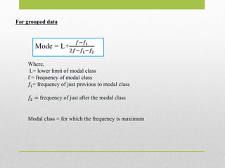 #3Measures of central tendency | PPT