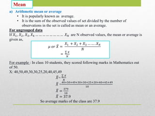 #3Measures of central tendency | PPT