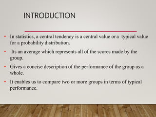 Measures of Central Tendency | PPT