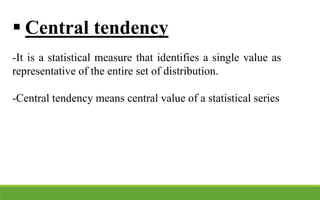 Measures of central tendency | PPT