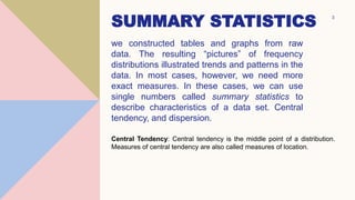 Measures of central Tendency group and ungroup data | PPTX