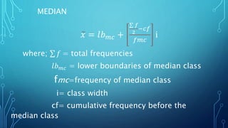 Measures of central tendency.education pptx | PPTX