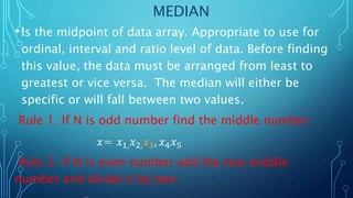 Measures of central tendency.education pptx | PPTX