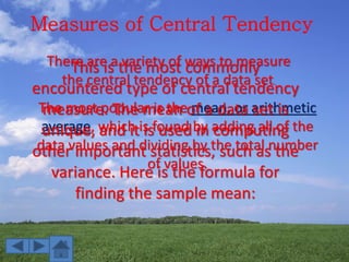 Measures of central tendency ict integration | PPTX