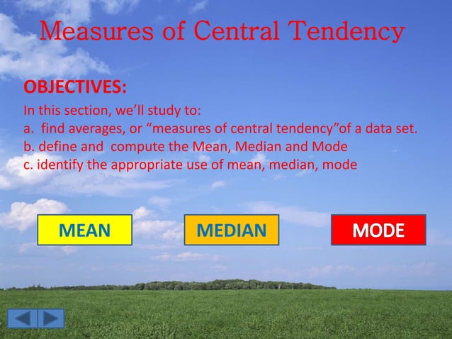 Measures of central tendency ict integration | PPSX | Fish and ...