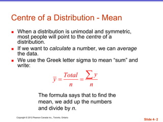 Measures of central tendency mean | PPTX