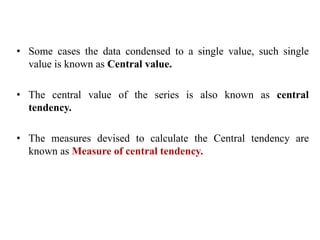 Biostatistics Measures of central tendency | PPTX