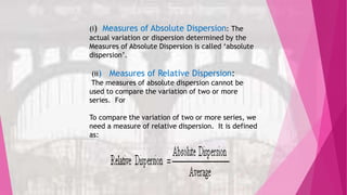 Measures of central tendency and dispersion | PPTX