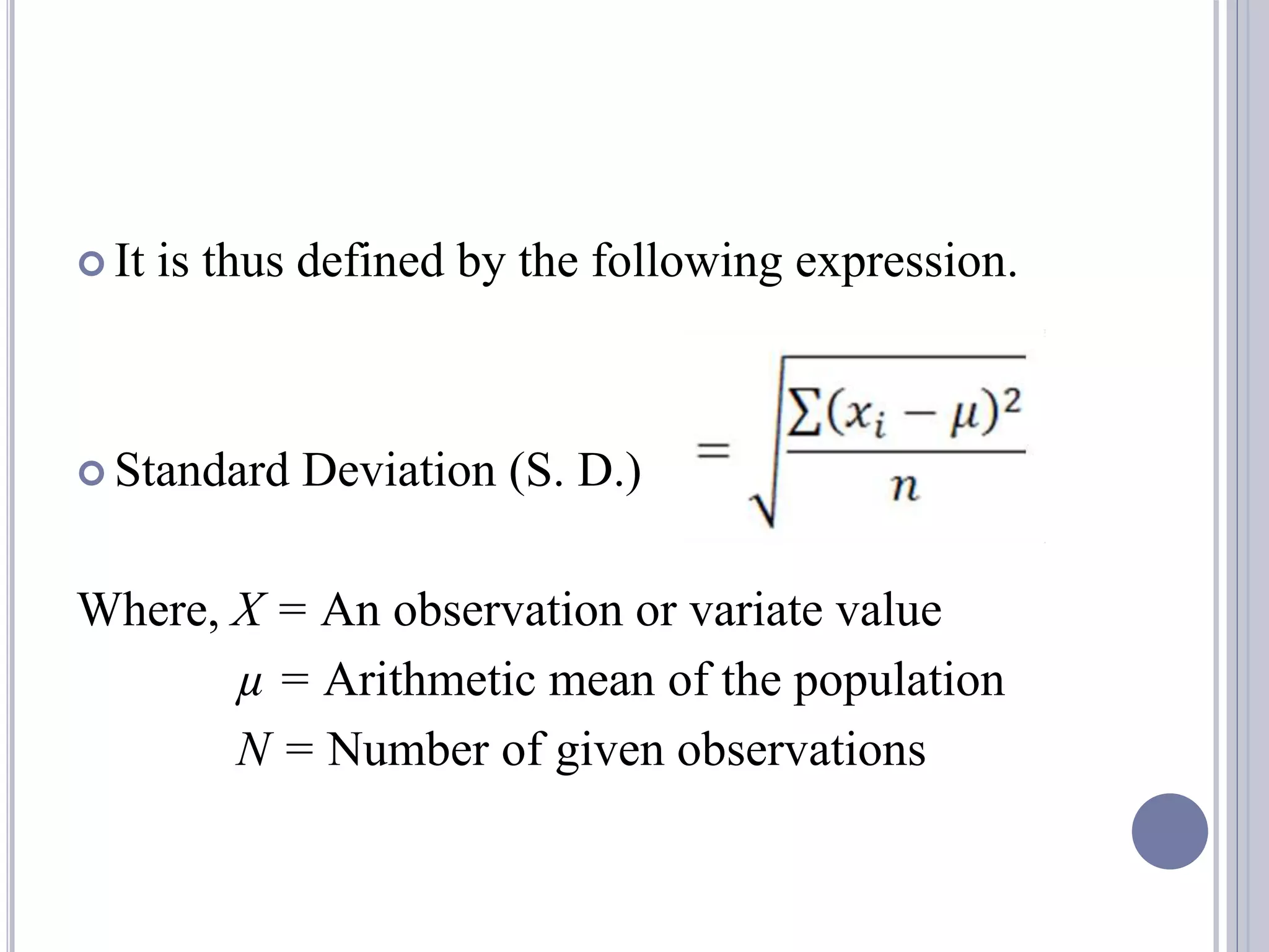 Measures of central tendency and dispersion | PPTX