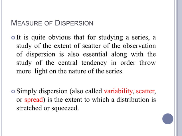 Measures of central tendency and dispersion | PPTX | Physics | Science