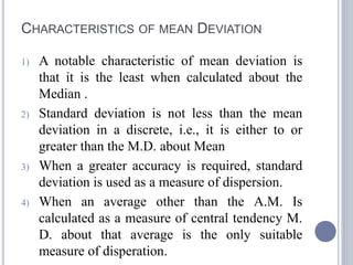 Measures of central tendency and dispersion | PPTX