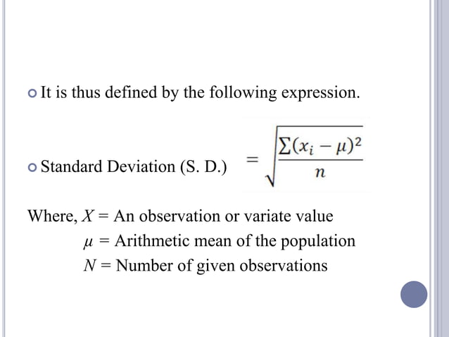 Measures of central tendency and dispersion | PPTX | Physics | Science