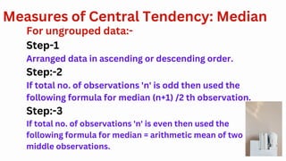 Measures of Central Tendency-Mean, Median , Mode- Dr. Vikramjit Singh | PDF