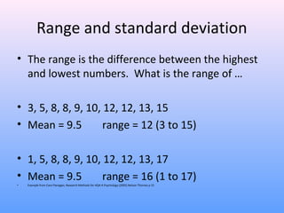 Measures of central tendency dispersion | PPT | Physics | Science