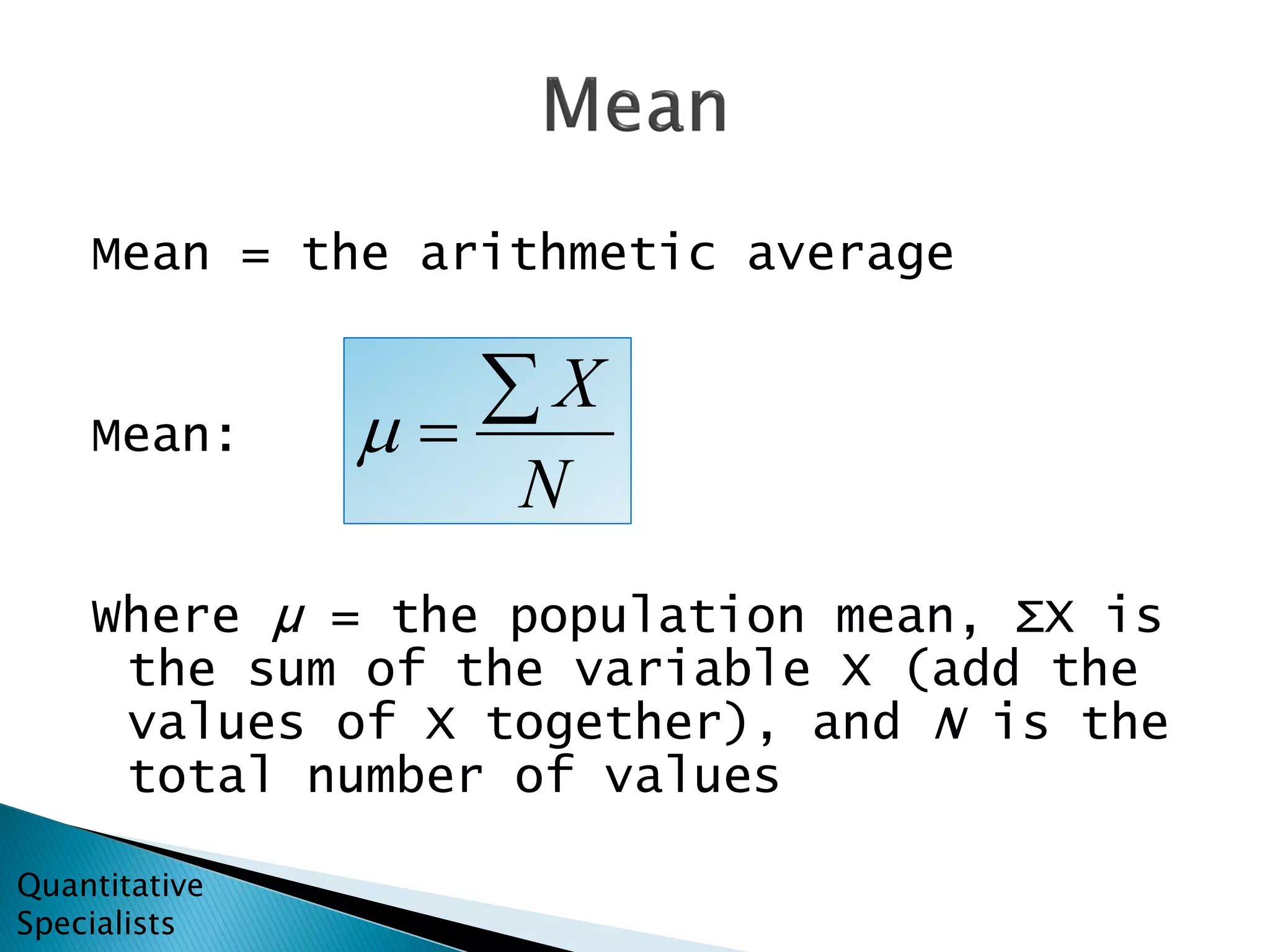 Mean, Median, and Mode - Introductory Statistics | PDF