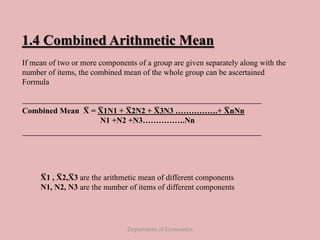 Measures of central tendency mean | PPTX