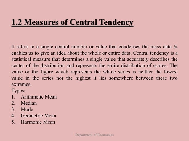 Measures of central tendency mean | PPTX