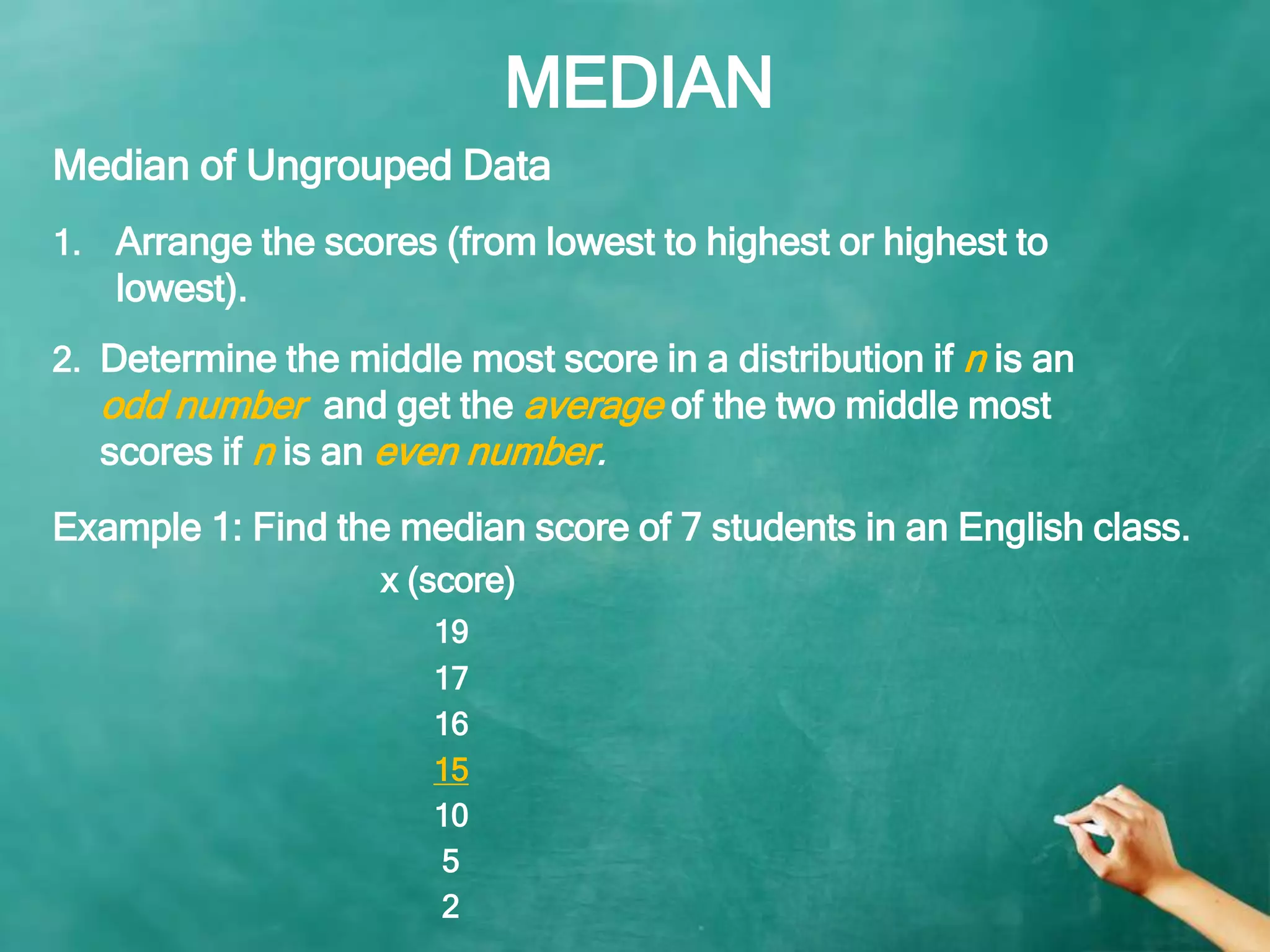 Mean, Median, Mode: Measures of Central Tendency | PPTX