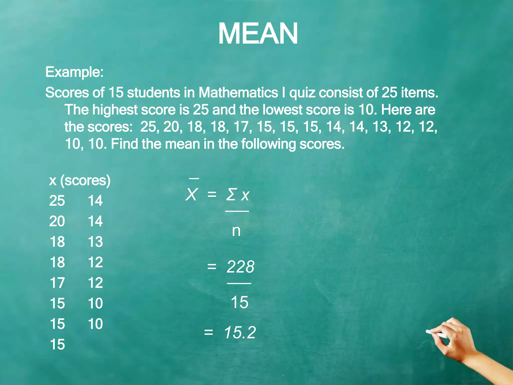 Mean, Median, Mode: Measures of Central Tendency | PPTX