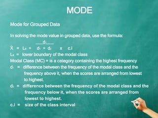 Mean, Median, Mode: Measures of Central Tendency | PPTX