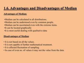 Measures of central tendency median mode | PPTX