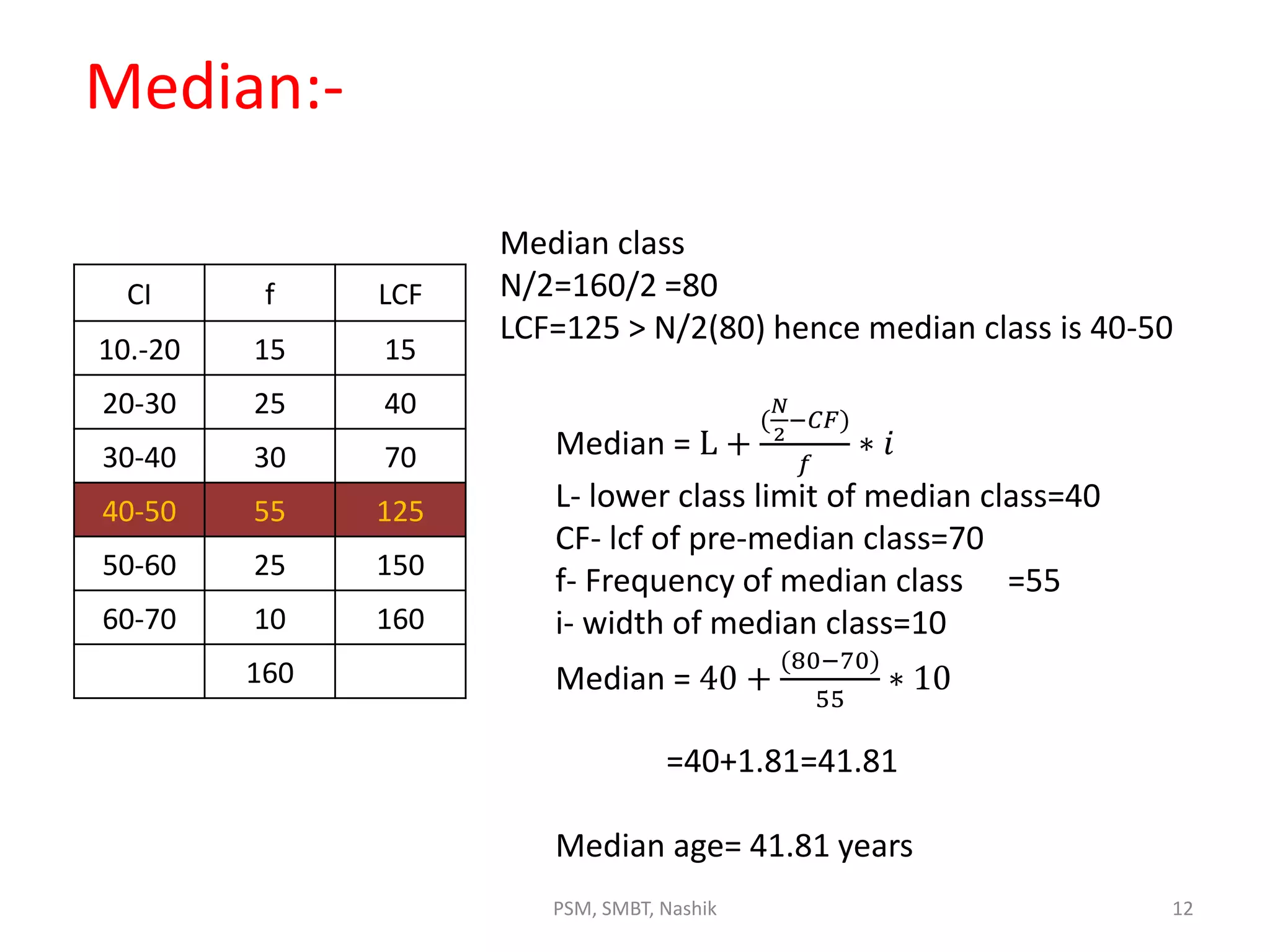 Measures of central tendency | PPTX | Educational Assessment | Education