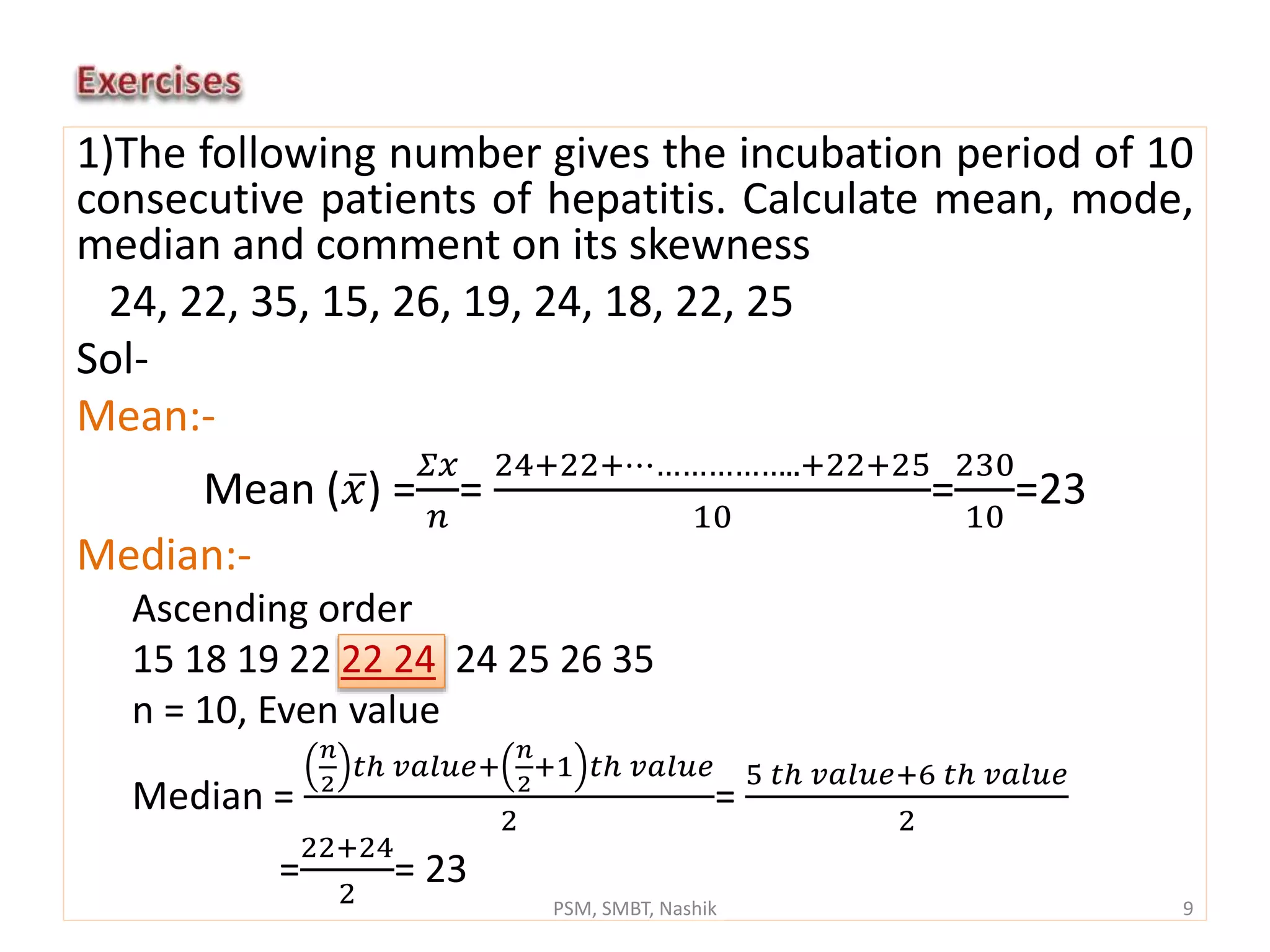 Measures of central tendency | PPTX