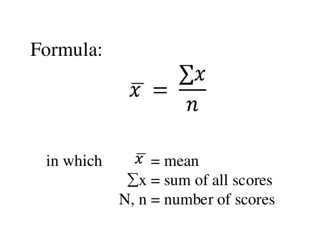 Measures of central tendency (ungrouped data)