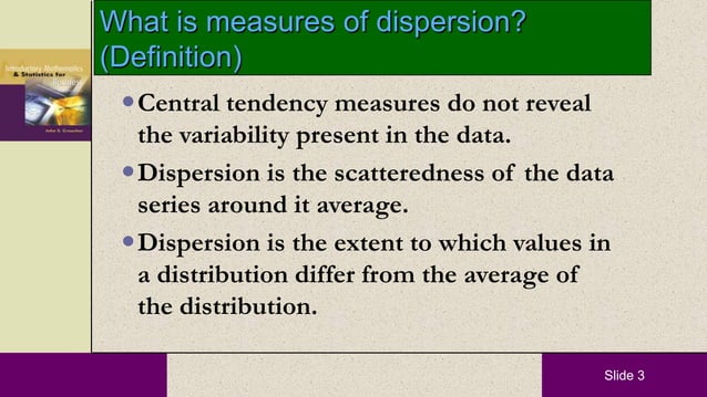 Measures of dispersion | PPTX