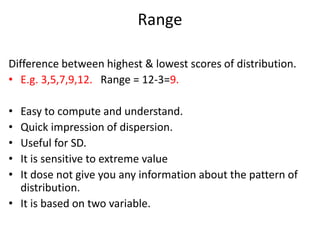 Measures of dispersion | PPTX