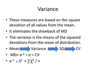 Measures of dispersion | PPTX