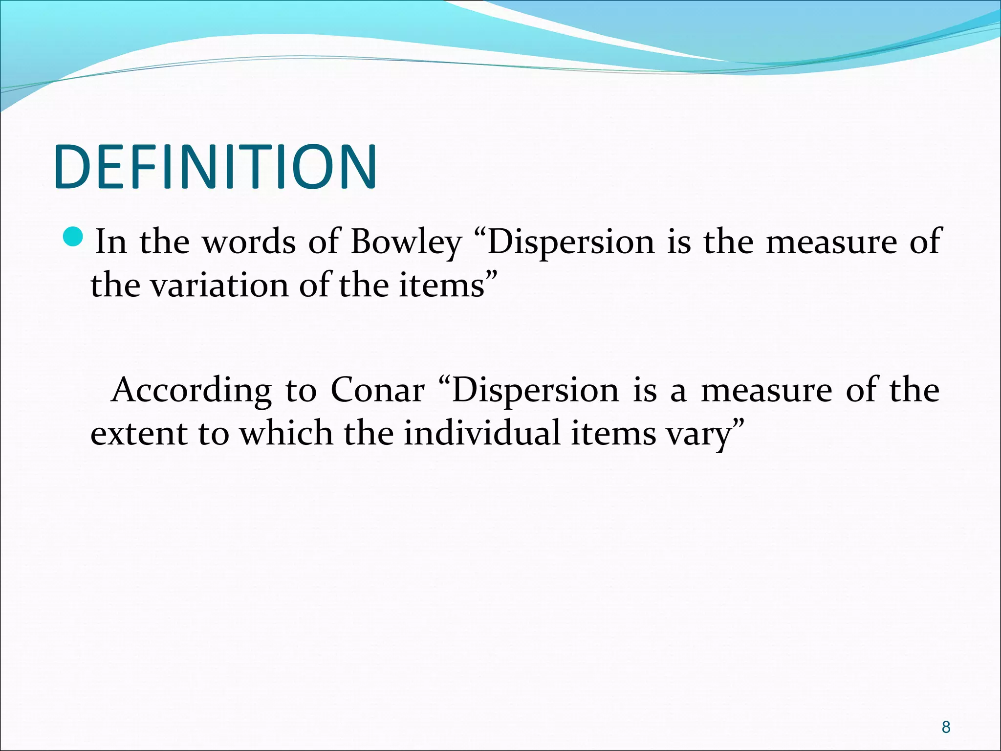 Measures of dispersion | PPT