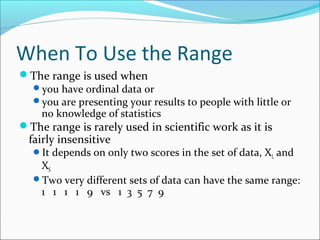 Measures of dispersion | PPT