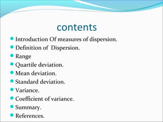 Measures of dispersion | PPT