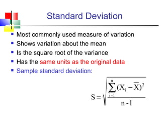 Measures of dispersion | PPT