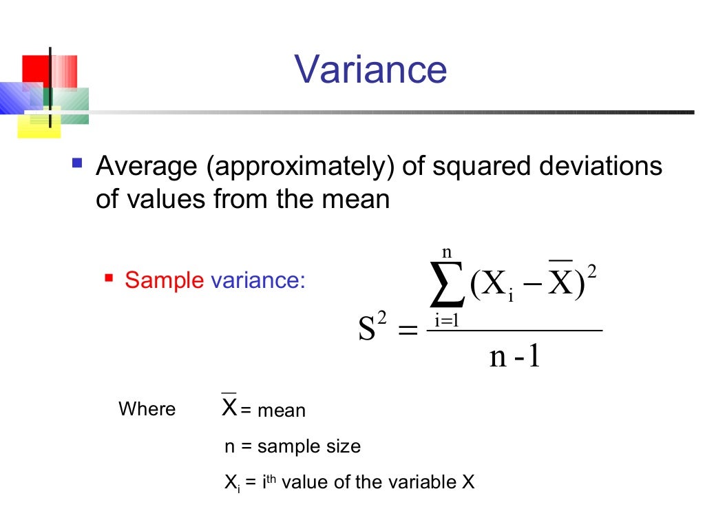Measures of dispersion