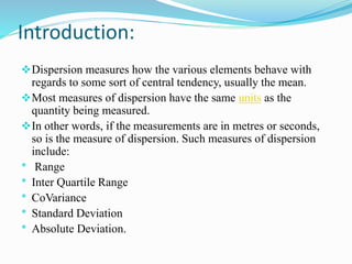 Measures of dispersion | PPT