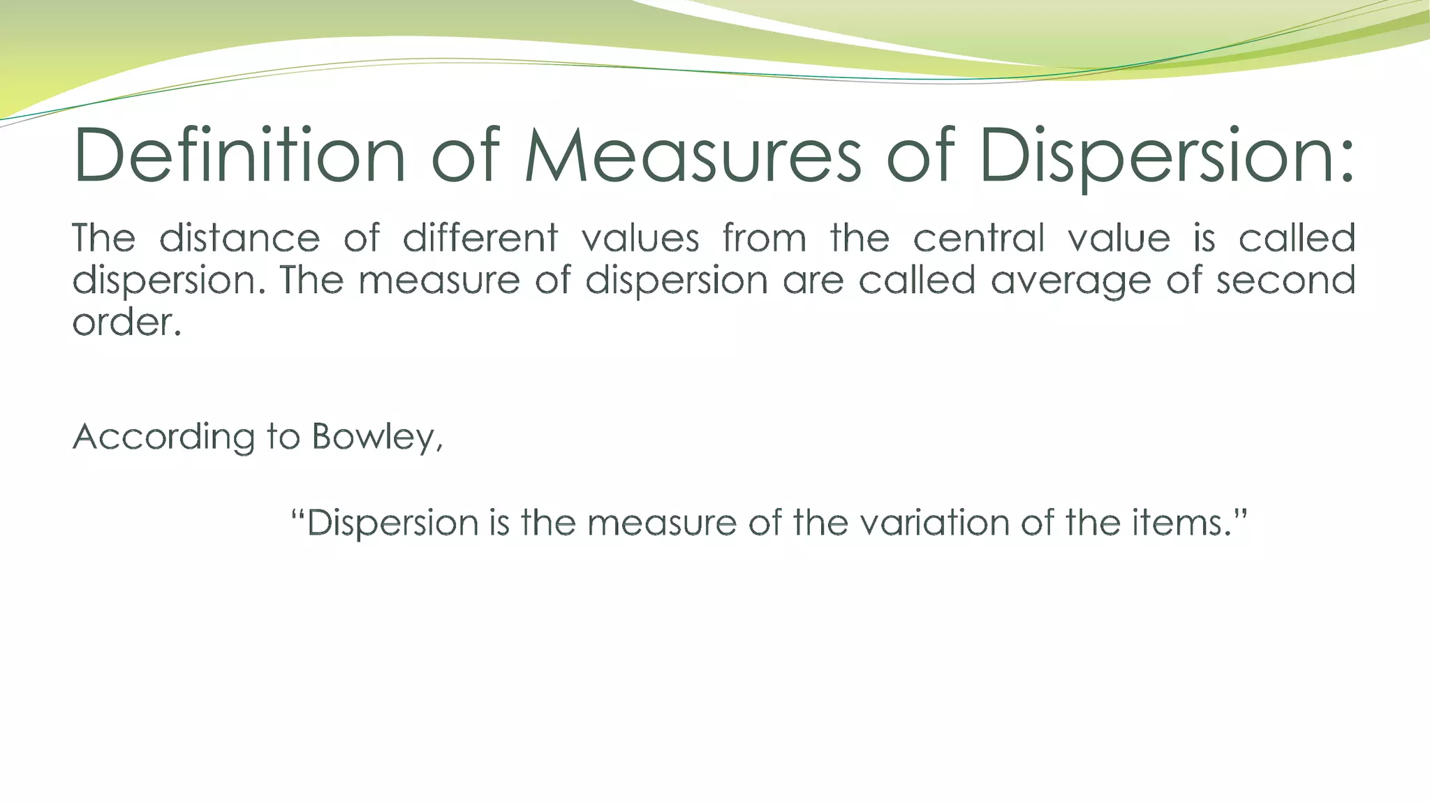 Measures of dispersion | PDF